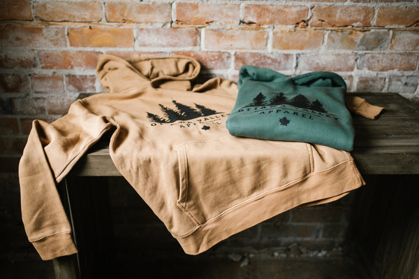 Black Tree Logo Hoodie - Camel - Ottawa Valley Apparel